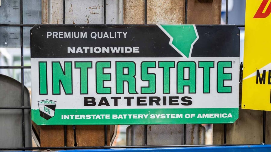 Interstate Batteries Single-Sided Tin Sign for Sale at Auction - Mecum ...