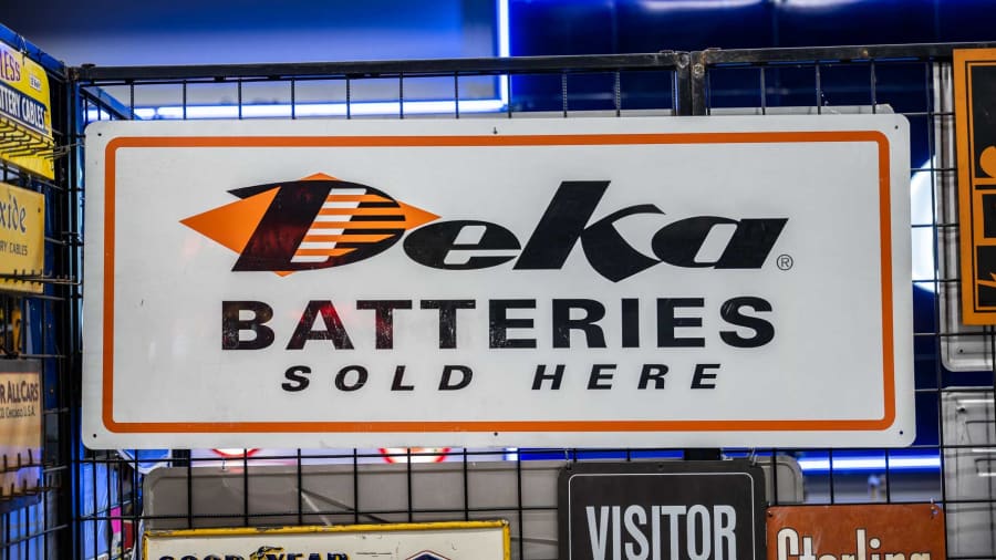 Deka Batteries Single-Sided Tin Sign for Sale at Auction - Mecum Auctions