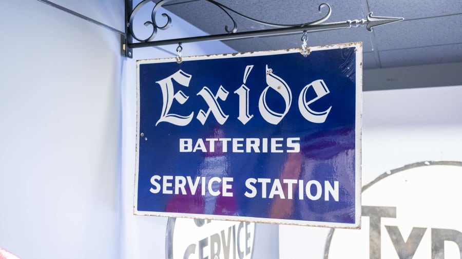 1930s Exide Batteries Double-Sided Porcelain Sign for Sale at Auction ...