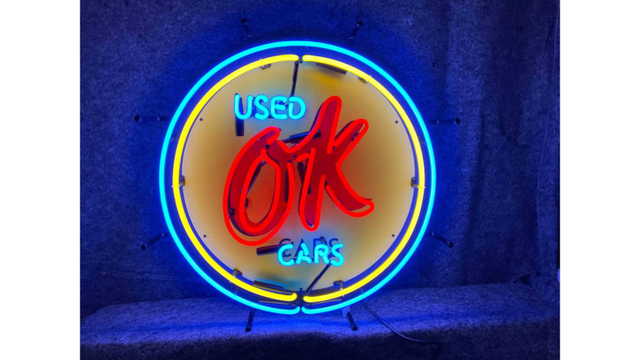 OK Used Cars Single-Sided Neon Sign for Sale at Auction - Mecum Auctions