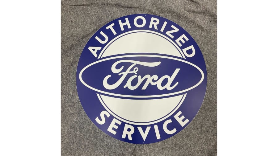 Authorized Ford Single-Sided Tin Sign for Sale at Auction - Mecum Auctions