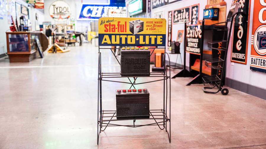 Auto-Lite Battery Display Rack and Batteries for Sale at Auction ...