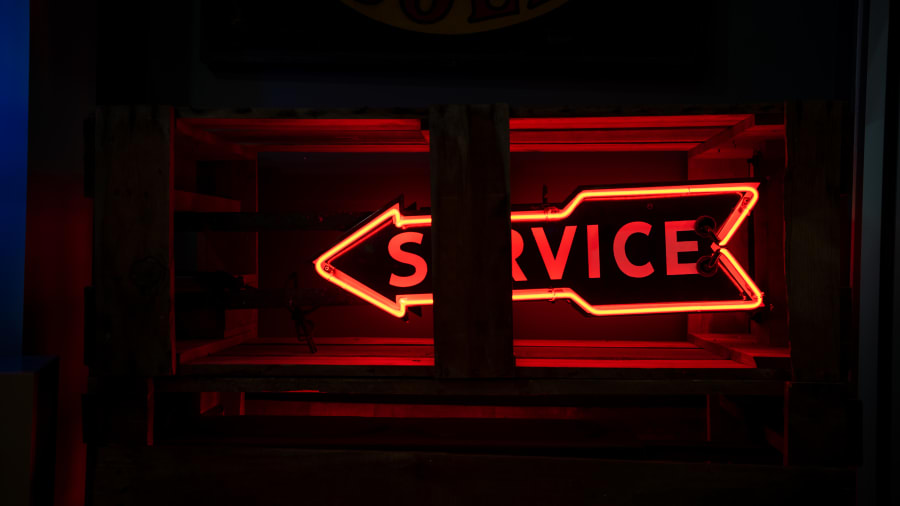 Service Arrow Double-Sided Porcelain Neon Sign for Sale at Auction ...