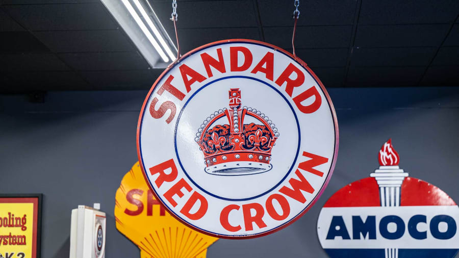 Standard Red Crown Double-Sided Porcelain Hanging Sign for Sale at ...