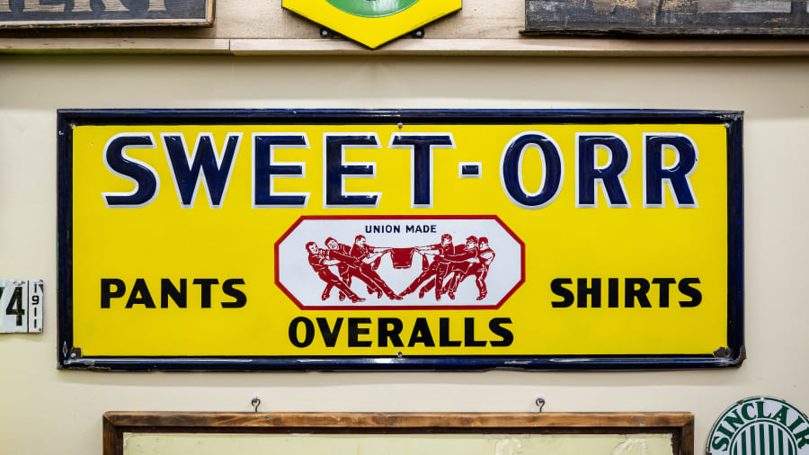 Sweet-Orr Single-Sided Porcelain Sign for Sale at Auction - Mecum Auctions