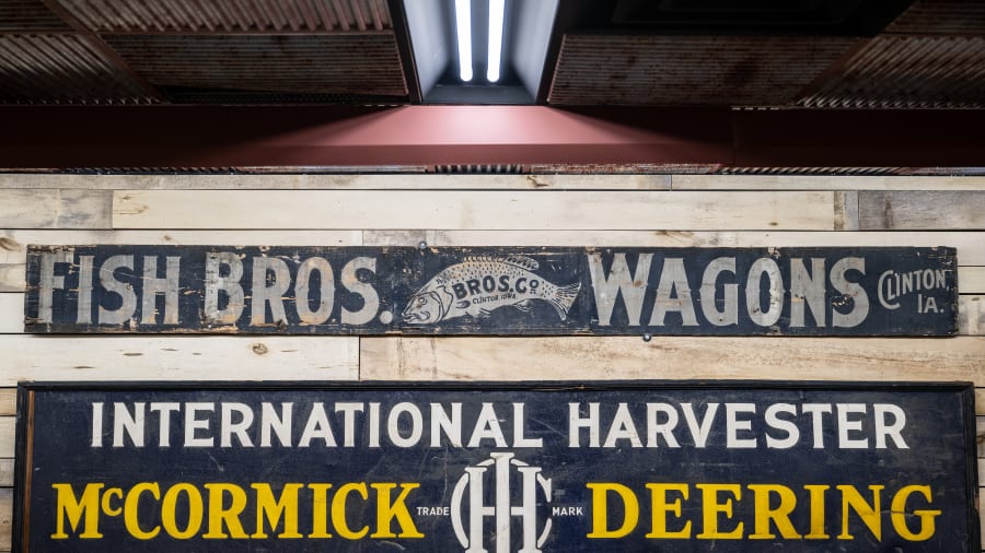 Early 1900s Fish Bros. Wagons Smalt Sign for Sale at Auction - Mecum ...
