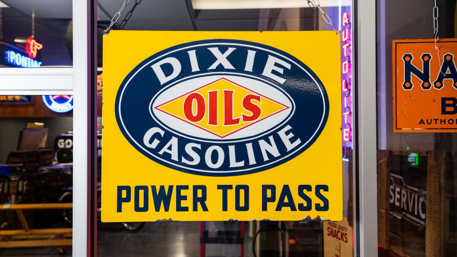 Dixie Gasoline Double-Sided Porcelain Sign for Sale at Auction - Mecum ...