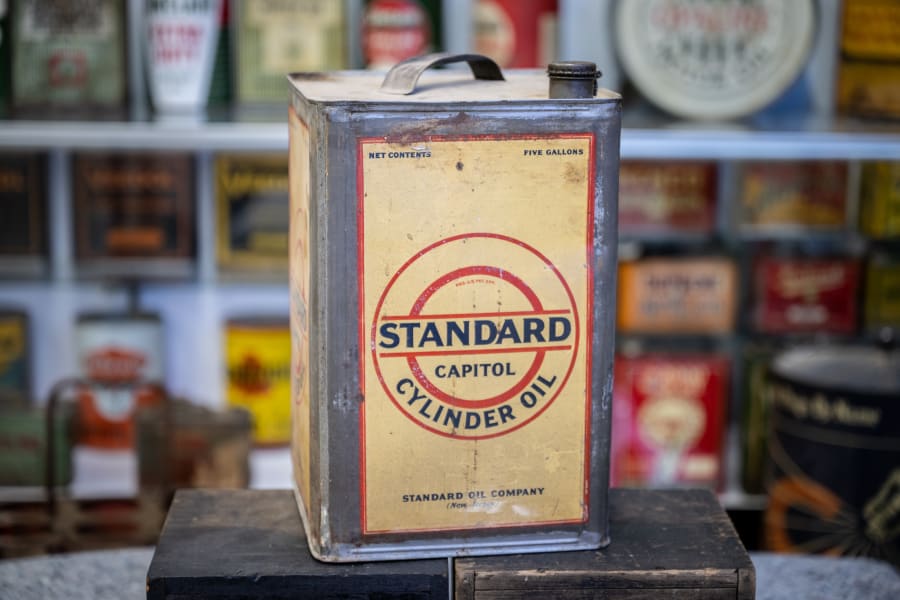 Standard Cylinder Oil 5-Gallon Oil Can at The World’s Largest Road Art ...