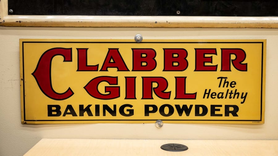 1971 Clabber Girl Baking Powder General Store Single-Sided Tin Sign for ...