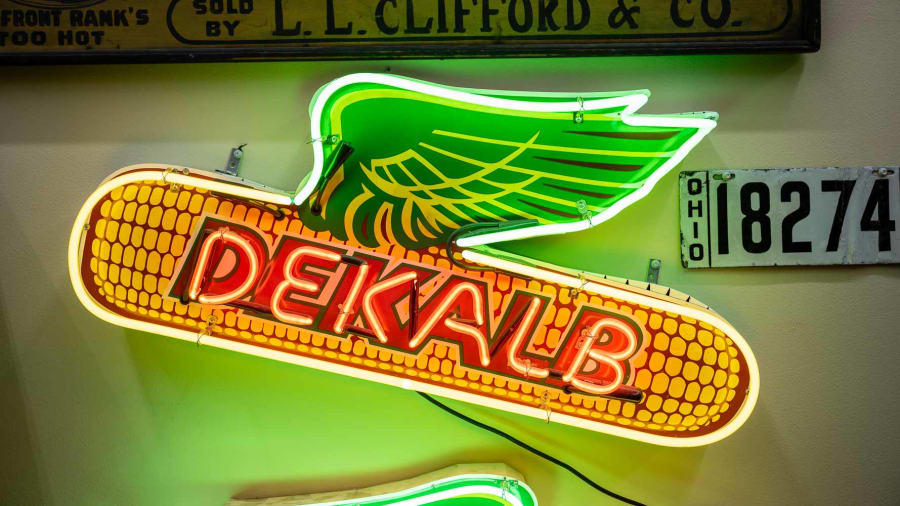 1973 DeKalb Single-Sided Tin Neon Sign at The World’s Largest Road Art ...