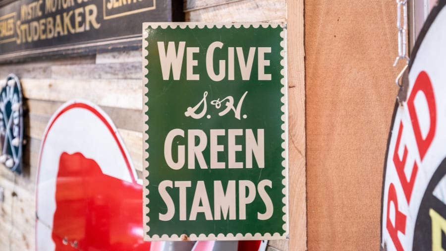 1956 S&H Green Stamps Tin Flange Sign for Sale at Auction - Mecum Auctions