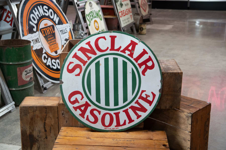 1930s Sinclair Gasoline Double-Sided Porcelain Sign for Sale at Auction ...