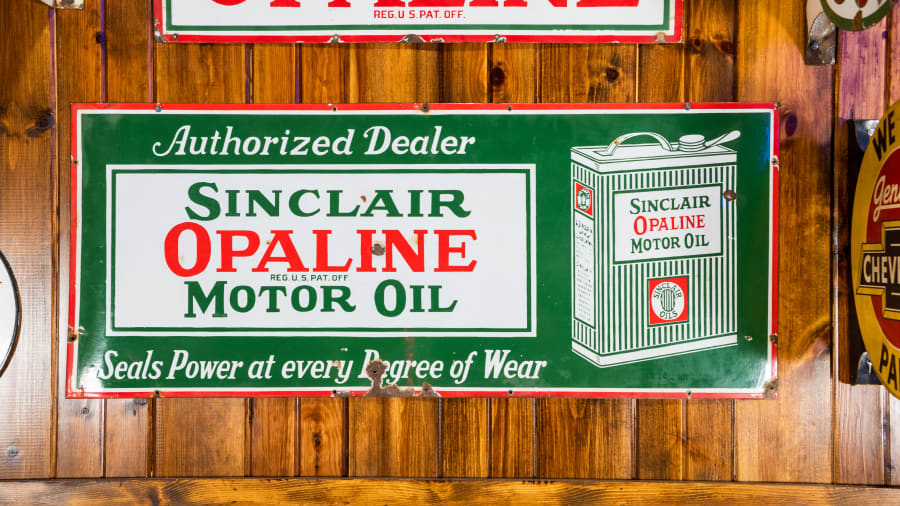 1930s Sinclair Opaline Motor Oil Single-Sided Porcelain Sign at The ...