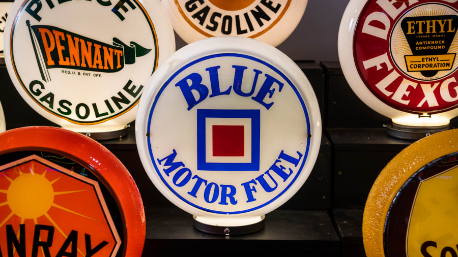 Blue Square Motor Fuel Glass Globe for Sale at Auction - Mecum Auctions