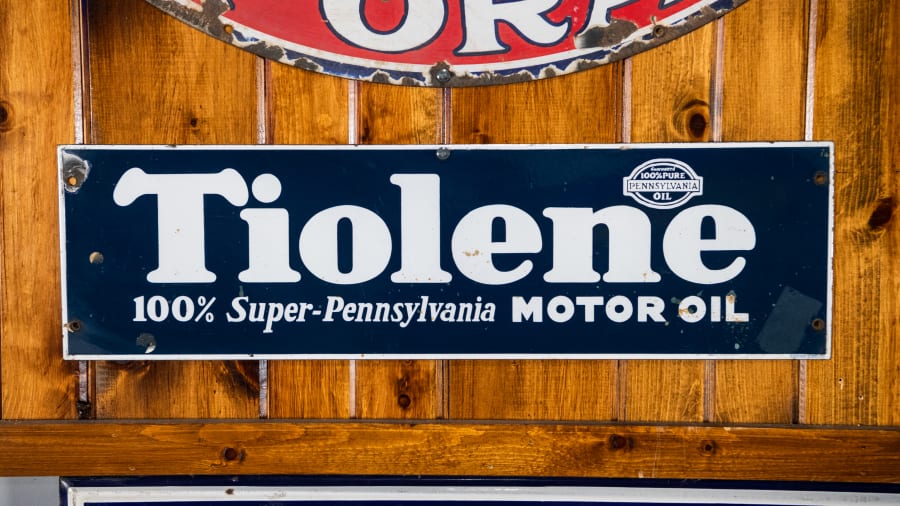 1920s-1930s Tiolene Motor Oil Single-Sided Porcelain Sign for Sale at ...