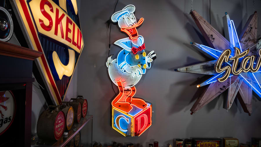 Donald Duck Single-Sided Porcelain Neon Sign for Sale at Auction ...