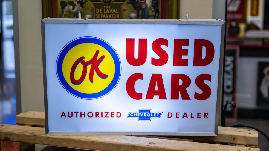 OK Used Cars Single-Sided Lighted Plastic Sign for Sale at Auction ...