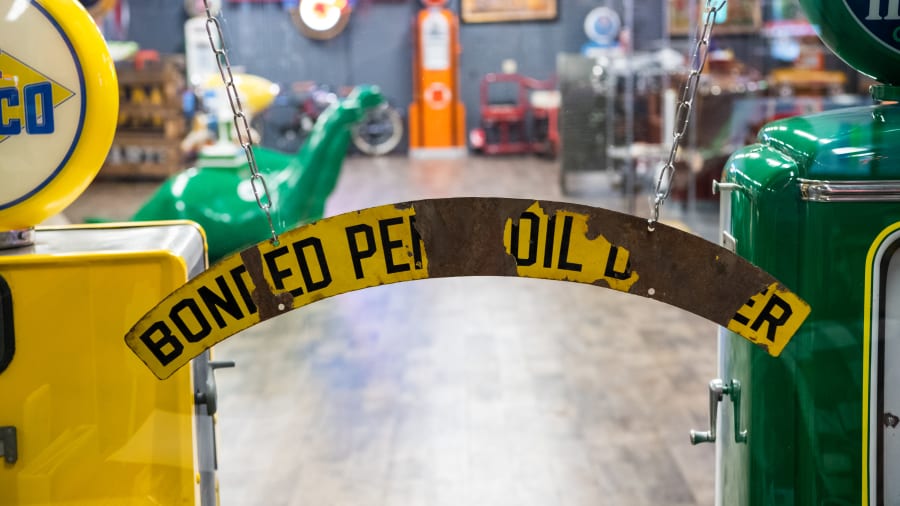 Bonded Oil Double-Sided Porcelain Sign for Sale at Auction - Mecum Auctions