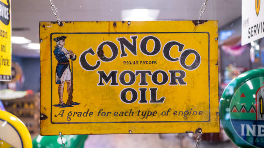 Conoco Motor Oil Double-Sided Porcelain Sign for Sale at Auction ...