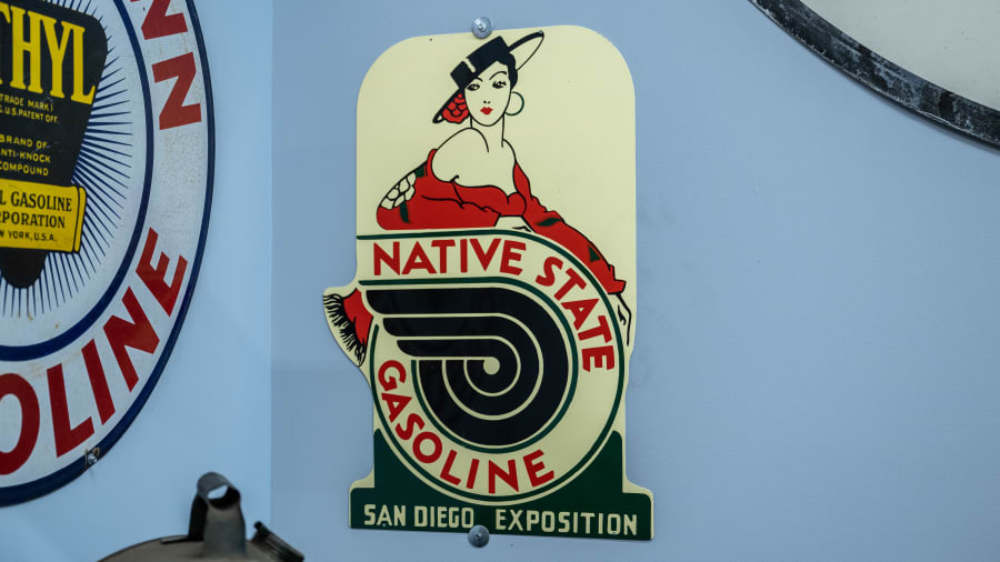 Native State Gasoline Single-Sided Tin Sign for Sale at Auction - Mecum ...