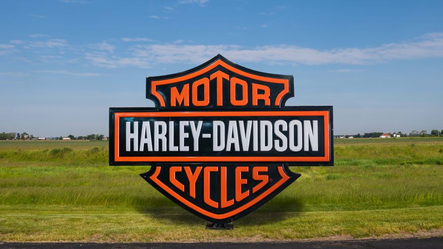 Harley-Davidson Double-Sided Plastic Dealership Sign at The World’s ...