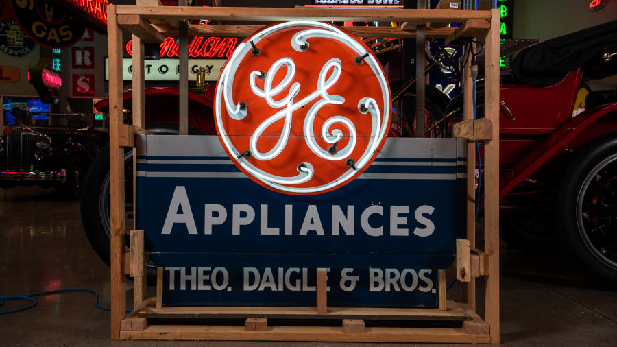 General Electric Double-Sided Porcelain Neon Sign for Sale at Auction ...