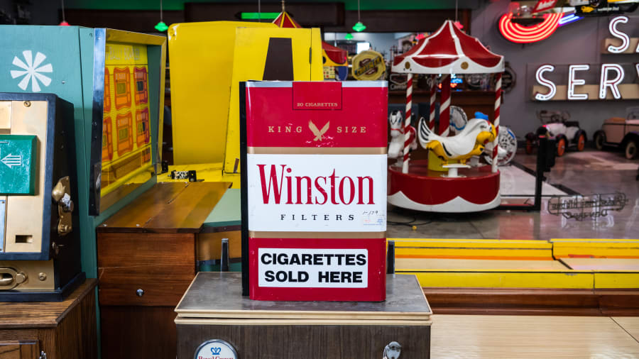 Winston Cigarettes Double-Sided Tin Sign at The World’s Largest Road ...