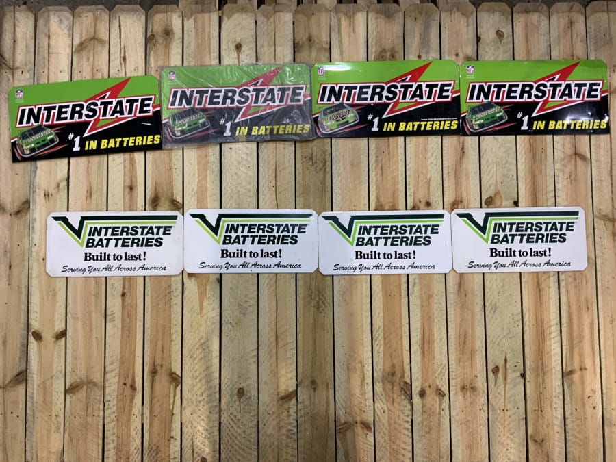 Interstate Batteries Double-Sided Tin Signs for Sale at Auction - Mecum ...