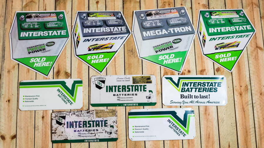 Interstate Batteries Single-Sided Tin Signs for Sale at Auction - Mecum ...