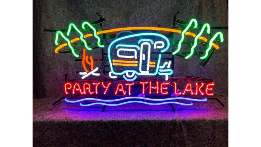 Party At The Lake Single-Sided Neon Sign for Sale at Auction - Mecum ...