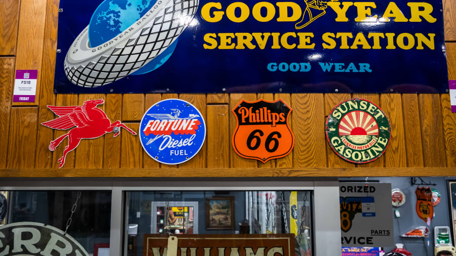 Fourtune, Phillips 66, Sunset Gasoline Single-Sided Porcelain Signs for ...