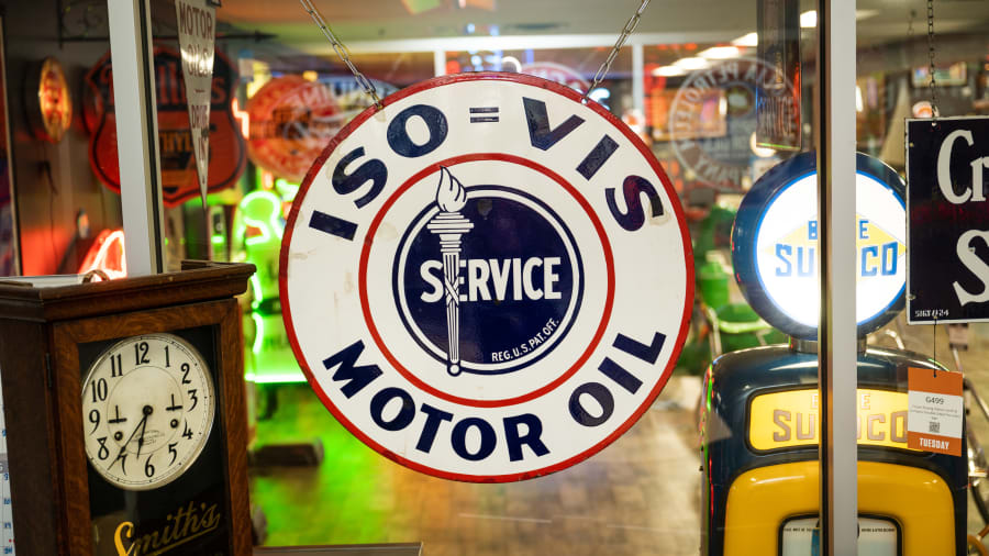 Iso-Vis Double-Sided Porcelain Sign for Sale at Auction - Mecum Auctions