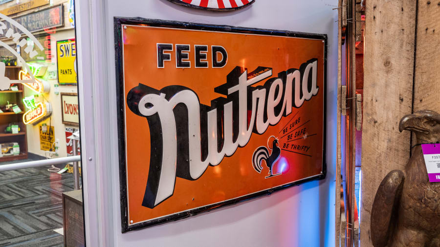 1947 Nutrena Feeds Single-Sided Embossed Tin Sign for Sale at Auction ...