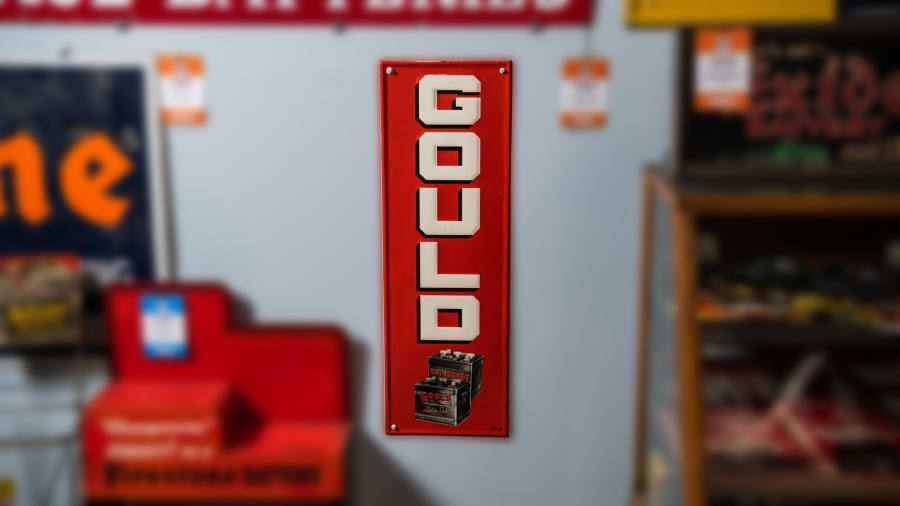 Gould Batteries Single-Sided Tin Sign for Sale at Auction - Mecum Auctions