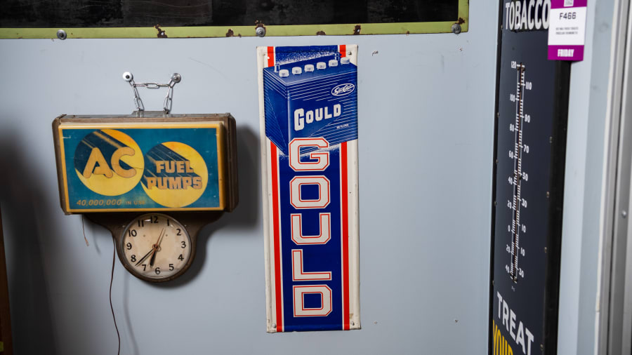 Gould Batteries Single-Sided Embossed Tin Sign at The World’s Largest ...