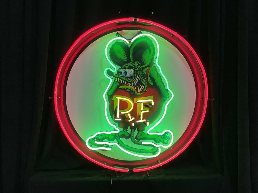 Rat Fink Single-Sided Neon Sign at Kissimmee Summer Special 2023 as ...