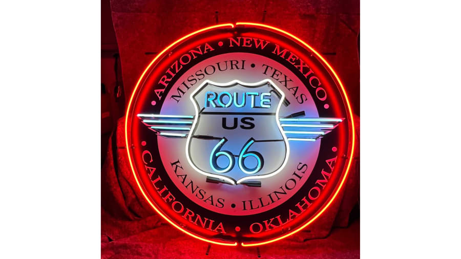 Route 66 Single-Sided Neon Sign for Sale at Auction - Mecum Auctions