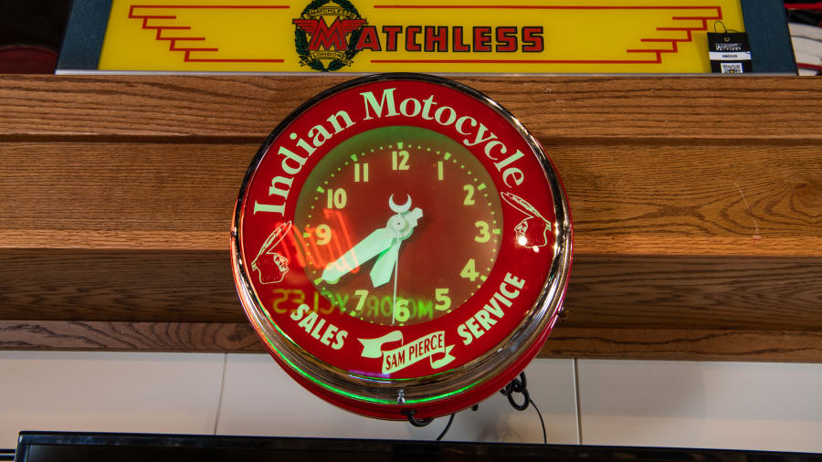 Indian Motorcycle Sales and Service Neon Clock for Sale at Auction ...