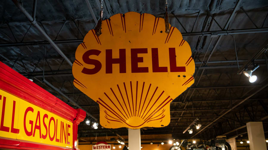 1935 Shell Double-Sided Porcelain Sign for Sale at Auction - Mecum Auctions