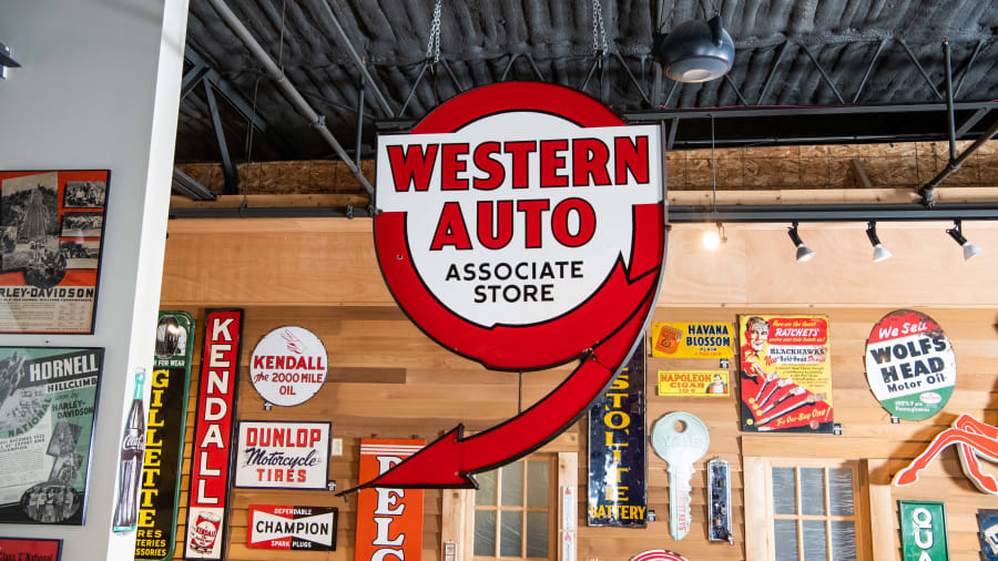 Western Auto Double-Sided Porcelain Sign for Sale at Auction - Mecum ...