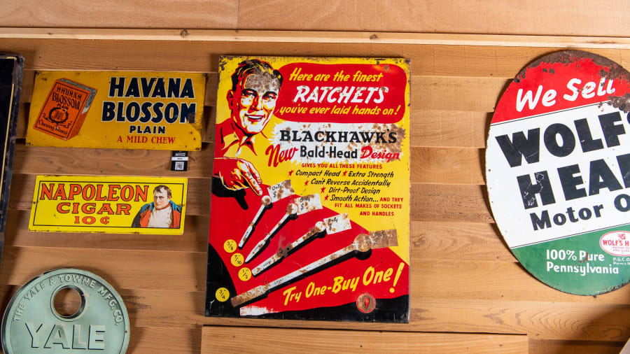 Blackhawk's Rachets Single-Sided Tin Sign for Sale at Auction - Mecum ...