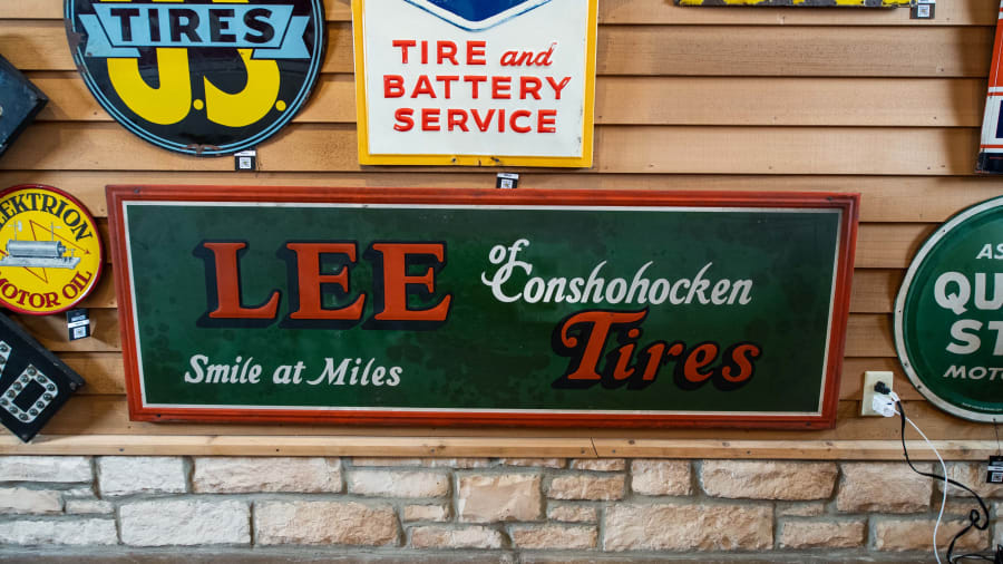 Lee Tires Single-Sided Tin Sign for Sale at Auction - Mecum Auctions