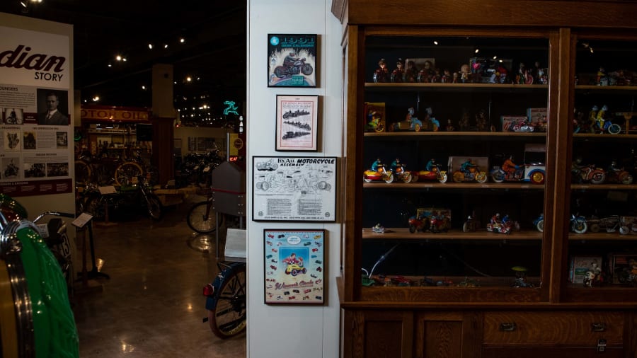 Assorted Framed Toy Motorcycle Advertisements, Lot of 4 at From the ...