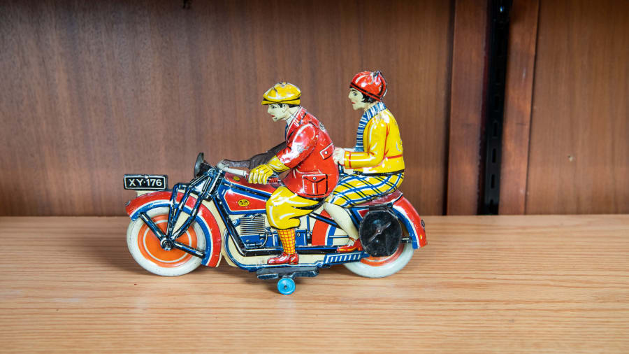 1930s Two-Rider Motorcycle German Tin Lithograph Wind-Up Toy at From ...