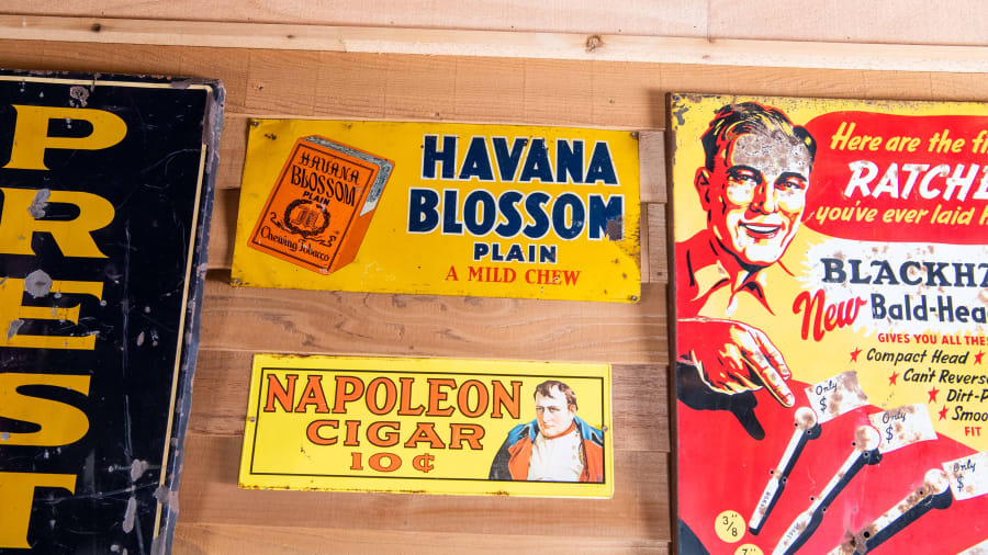 Havana Blossom And Napoleon Tin Signs, Lot of 2 for sale at From the ...