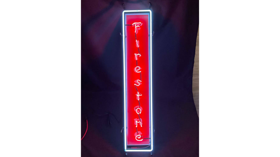 Firestone Single-Sided Neon Sign at Harrisburg 2023 as Z221 - Mecum ...