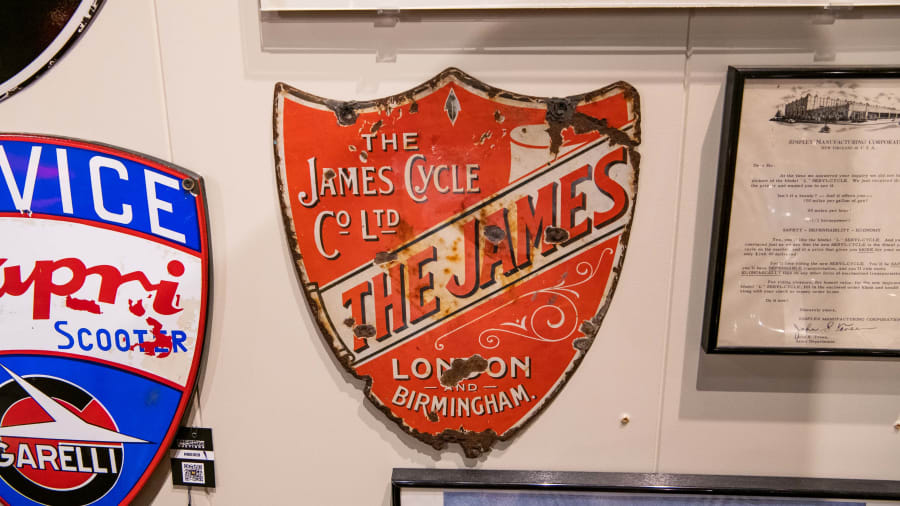 The James Cycle Co. Porcelain Sign for Sale at Auction - Mecum Auctions