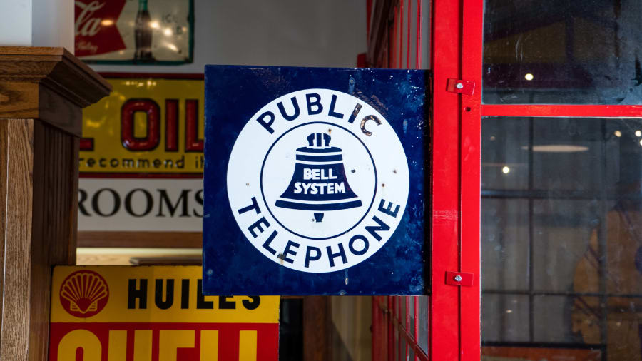 Bell System Public Telephone Porcelain Sign