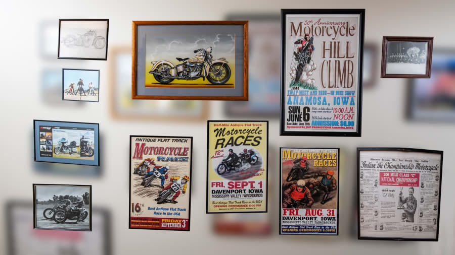 Motorcycle Framed Prints, Lot of 11 at From the John Parham Estate ...