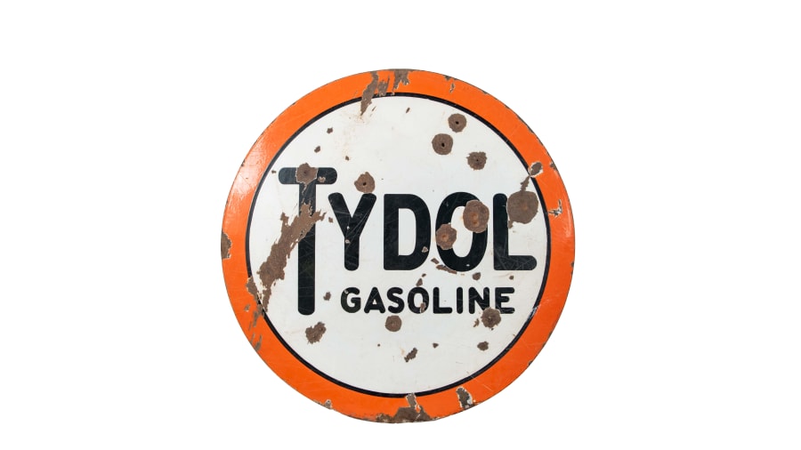Tydol Gasoline Double-Sided Porcelain Sign for Sale at Auction - Mecum ...